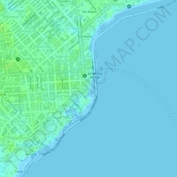 Magsaysay Park topographic map, elevation, terrain