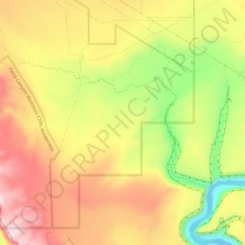 Ferry Swale Canyon topographic map, elevation, terrain