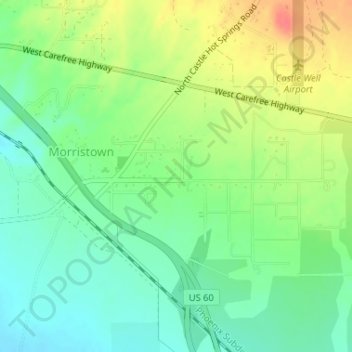 Morristown topographic map, elevation, terrain